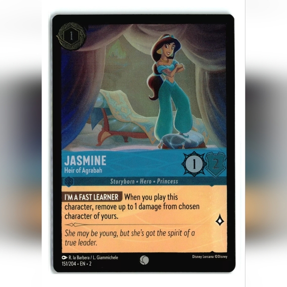 Disney | Toys | Princess Jasmine Disney Lorcana Trading Card Tcg | Poshmark